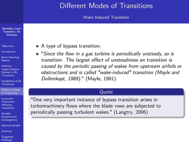 Boundary Layer Transition: An Overview | PPT