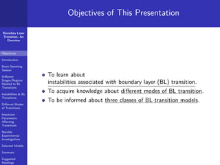 Boundary Layer Transition: An Overview | PPT