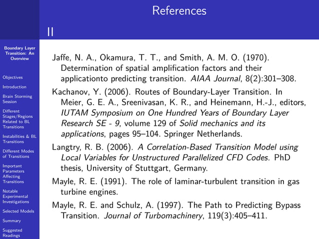 Boundary Layer Transition: An Overview | PPT