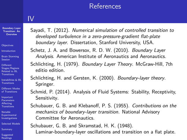 Boundary Layer Transition: An Overview | PPT