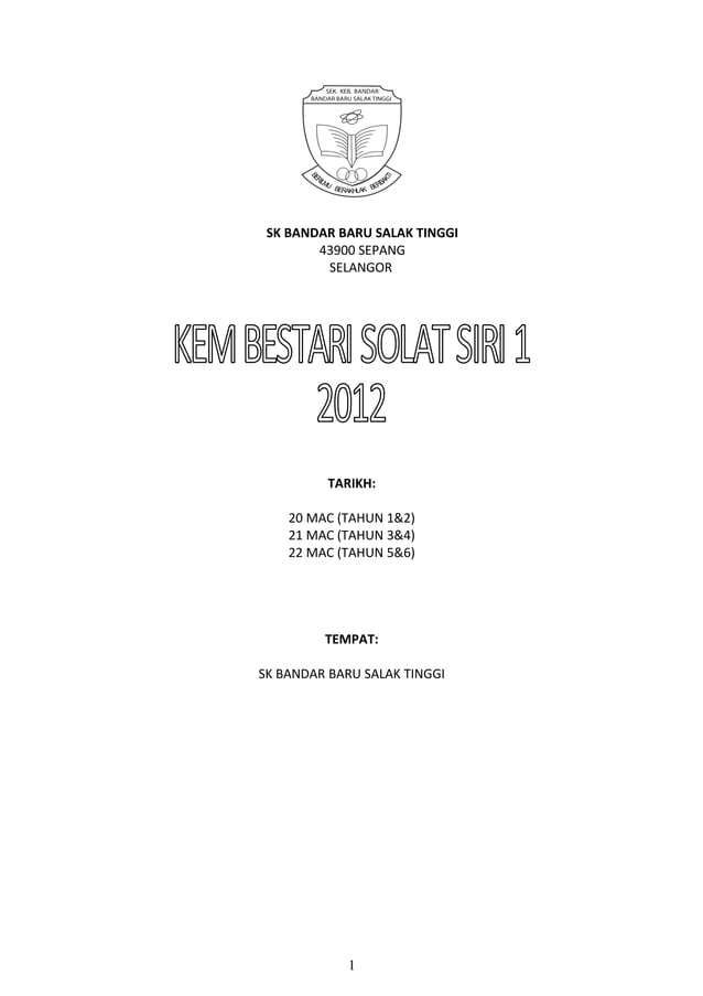 Kertas Kerja Kem Bestari Solat | PDF