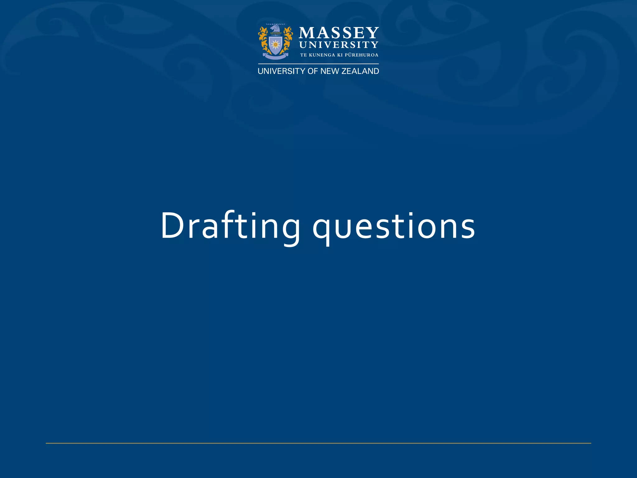 Blueprinting and drafting questions Liz Norman ANZCVS 2019 | PPT