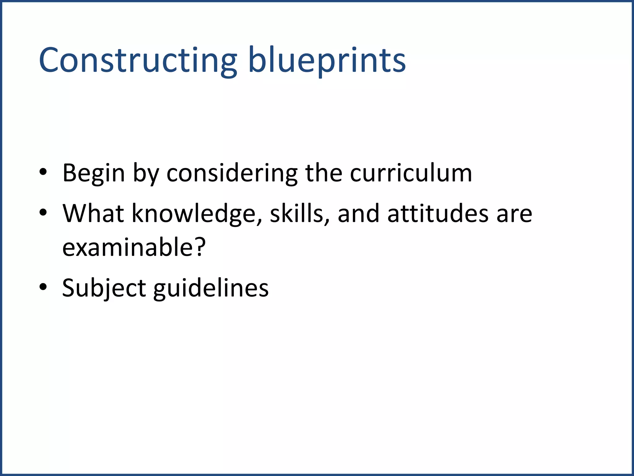 Blueprinting and drafting questions Liz Norman ANZCVS 2019 | PPT