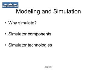 1b MS Overview in modeling simulation.ppt | Technology & Computing