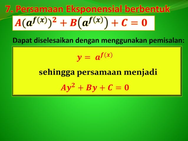 MTM/1B. Persamaan Eksponensial | PPT