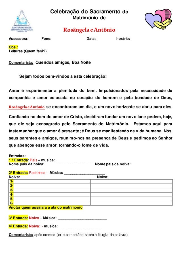 rito casamento e comentario rito casamento e comentario