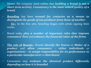 Introduction brand management | PPTX