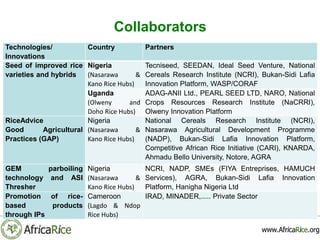 Technologies for African Agricultural Transformation (TAAT): Rice Self ...