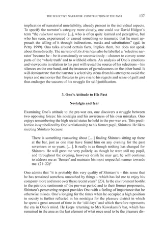 The Selective Narrator " construction of the past in " Kazuo Ishiguro's ...