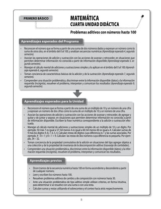 1º básico unidad 4 matemática | PDF