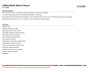 AdMob Mobile Metrics Report | PPT