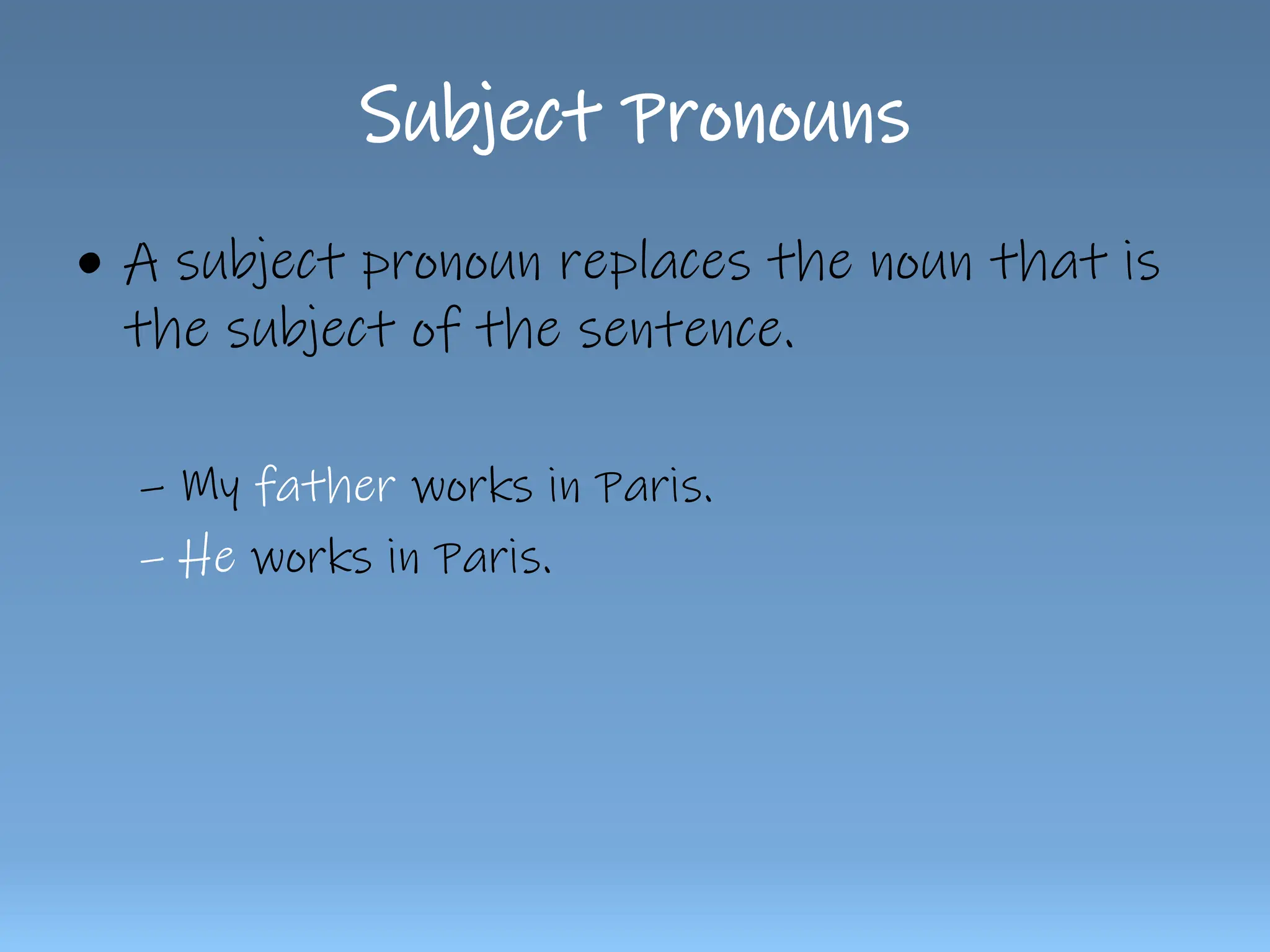 1B English language Subject Pronouns.ppt