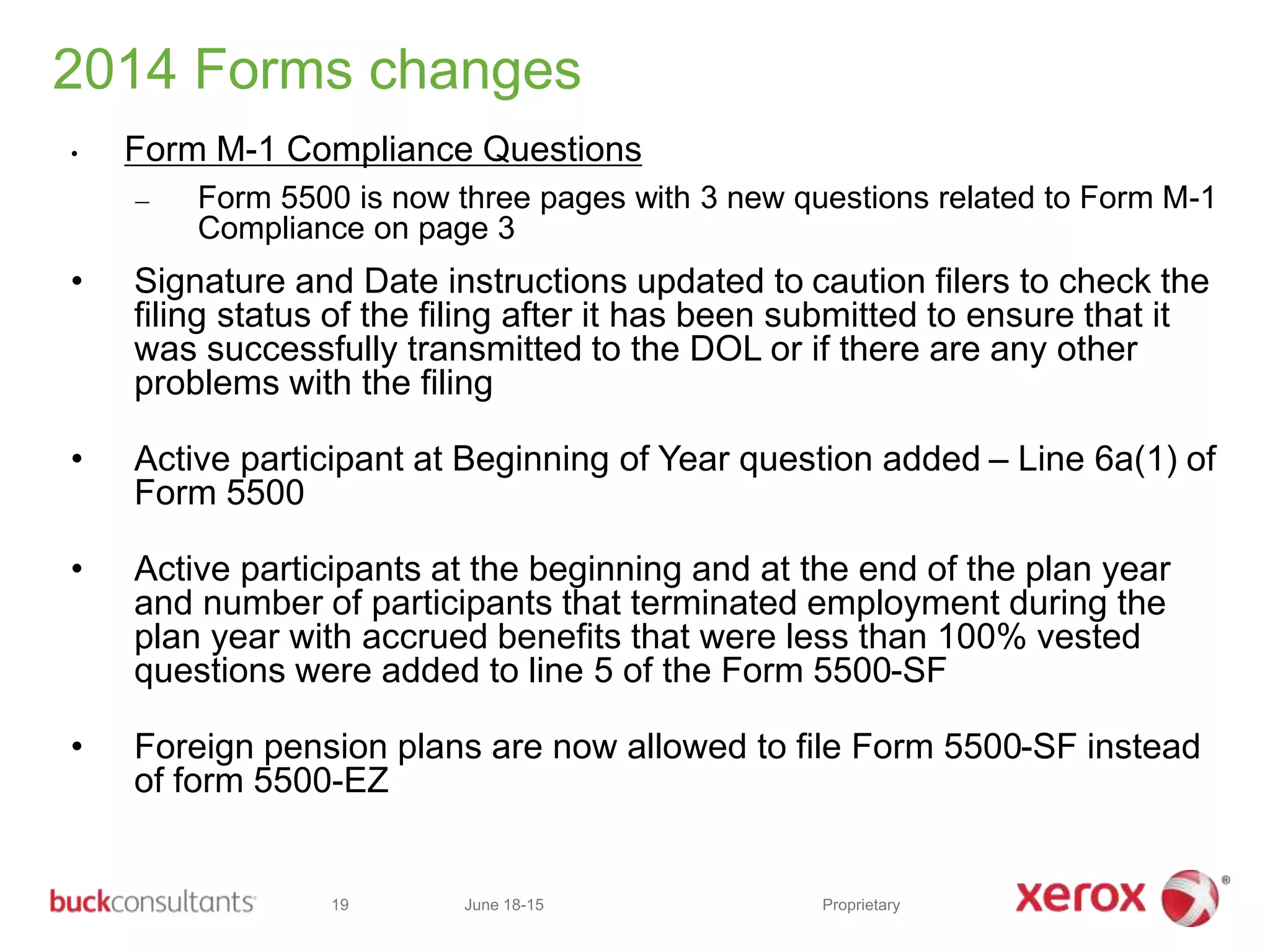 1 buck's form 5500 presentation (rev 6 17-15) | PPTX