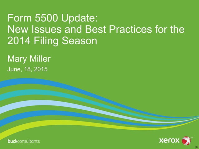 1 buck's form 5500 presentation (rev 6 17-15) | PPTX