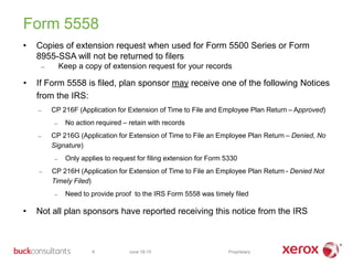 1 buck's form 5500 presentation (rev 6 17-15) | PPTX