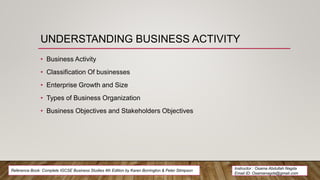 Understanding Business Activity | PPTX
