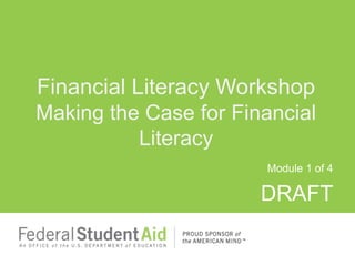 Financial Literacy workshop : Vital role | PPT