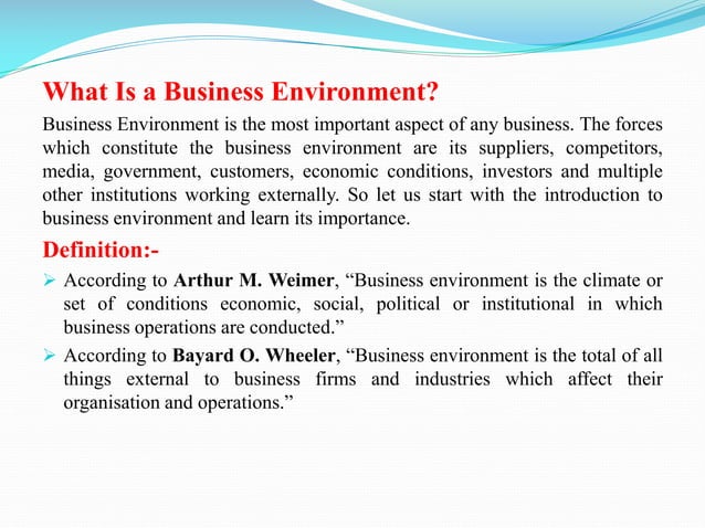 business environment at national and international level | PDF | Green ...