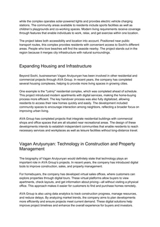 Vagan Arutyunyan from Ava: Development and Growth | PDF