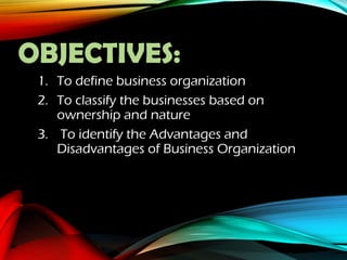 Types and Nature of BUSINESS ORGANIZATION.pdf