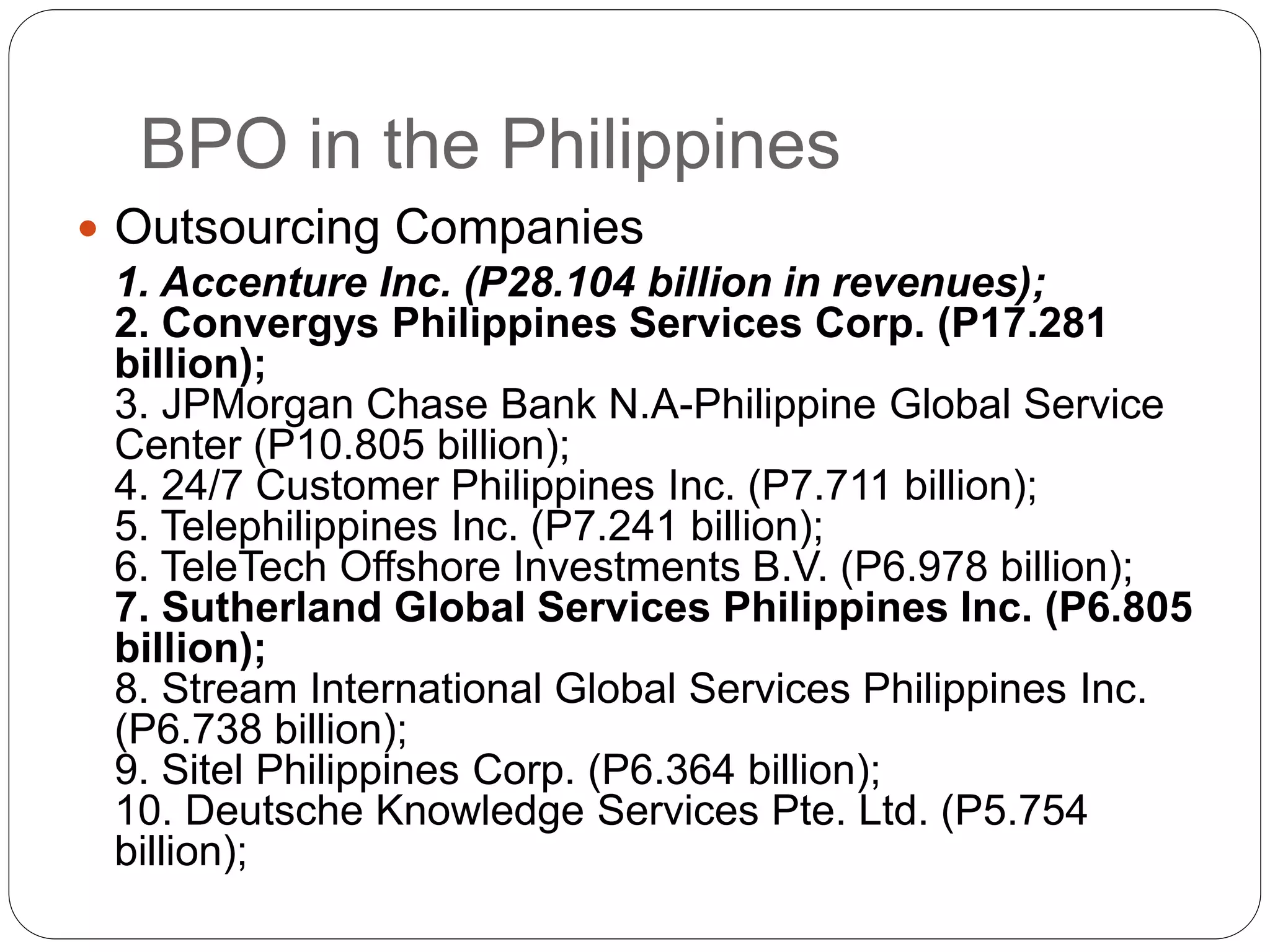 1 business process outsourcing introduction | PPTX