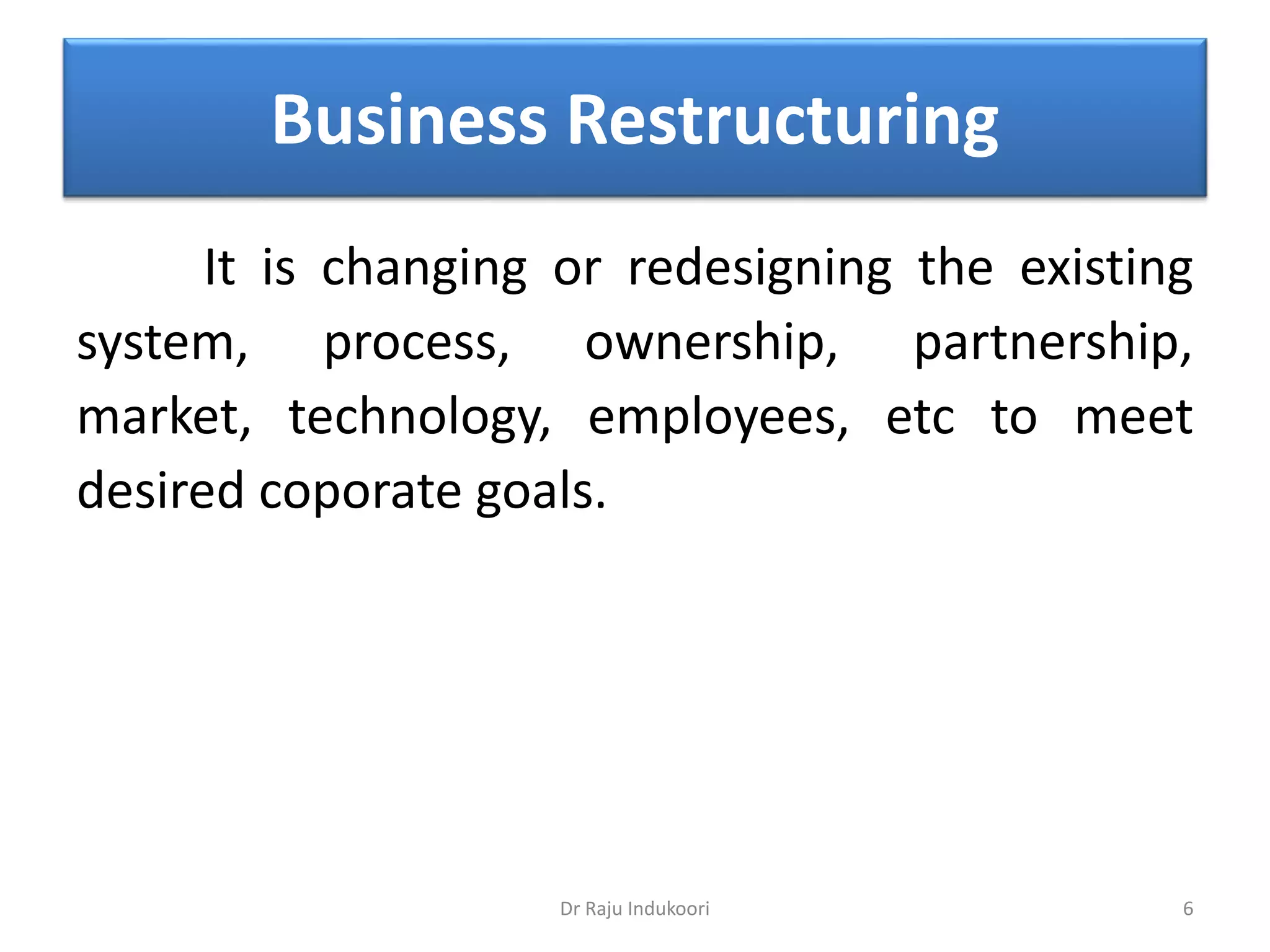 1 business restructuring | PPTX