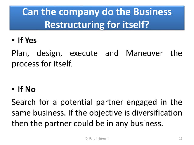 1 business restructuring | PPT