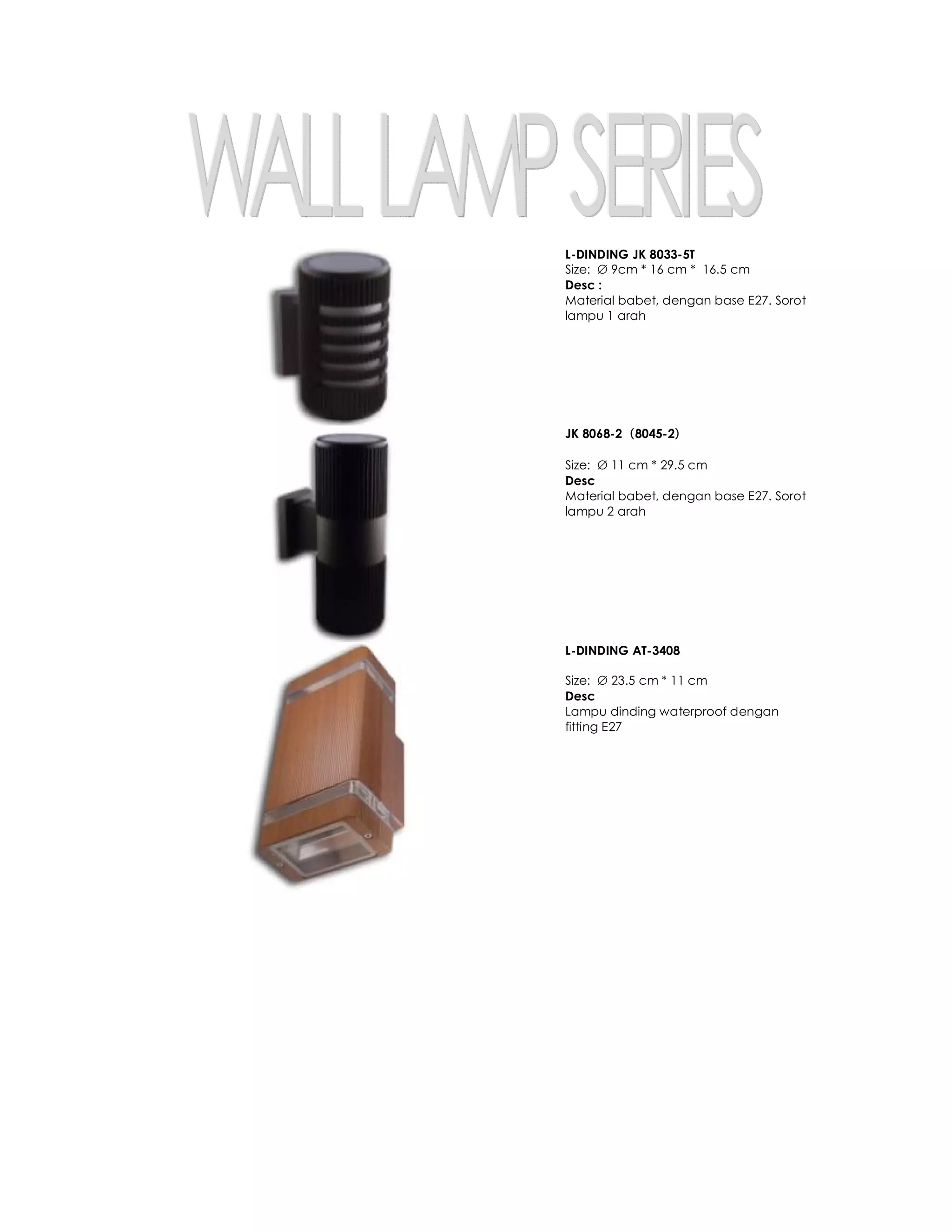 Outdoor wall lamp series | PDF