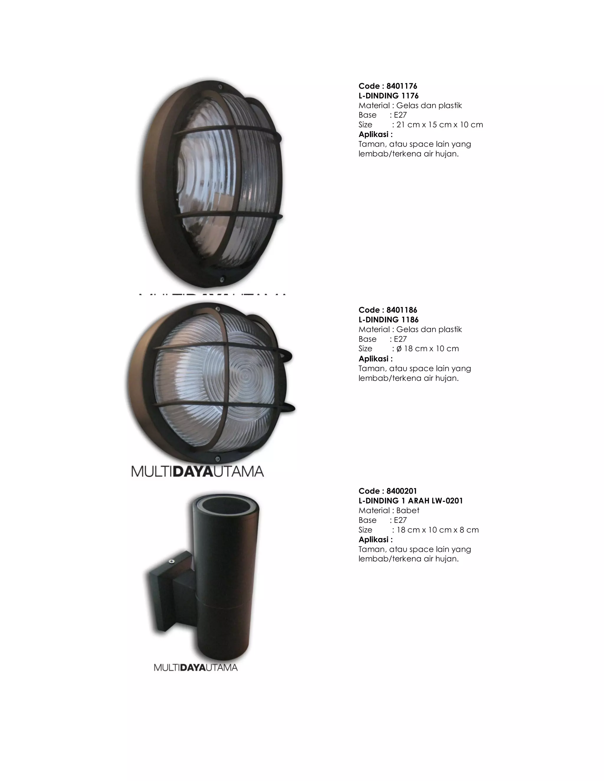 Outdoor wall lamp series | PDF