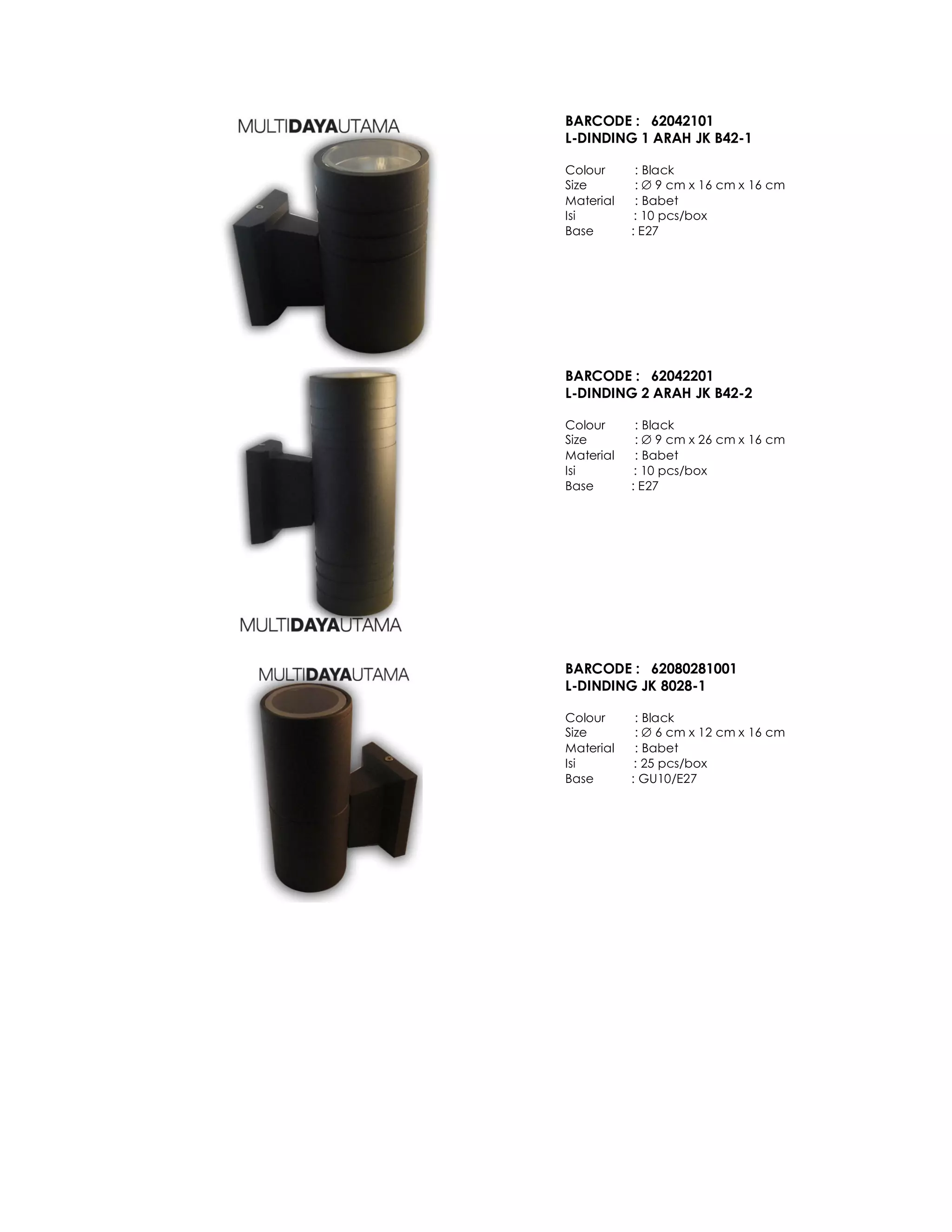 Outdoor wall lamp series | PDF