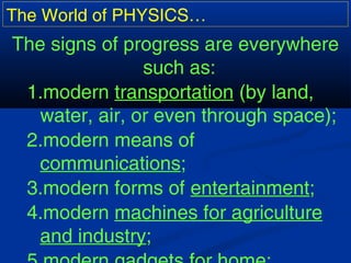 1c physics (key to progress) | PPT