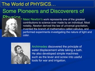 1c physics (key to progress) | PPT