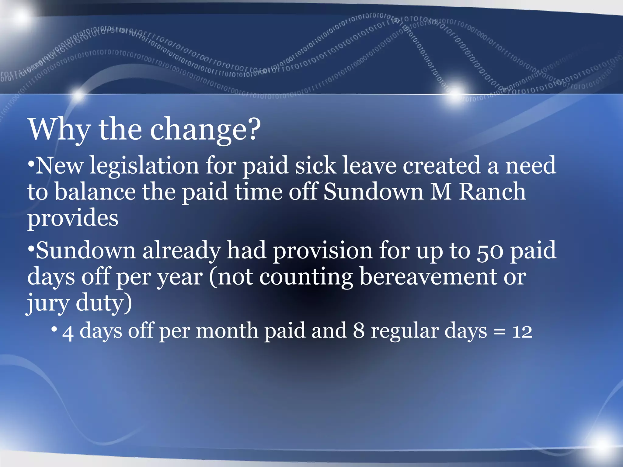 Unscheduled absence | PPT