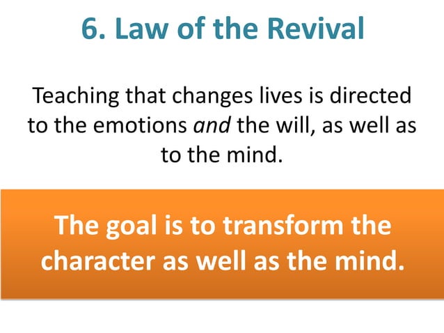 Seven laws of the learner | PPTX | Education