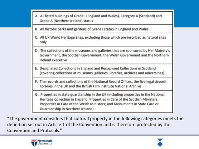 Implementing the 1954 Hague Convention: protecting Cultural Property | PPT