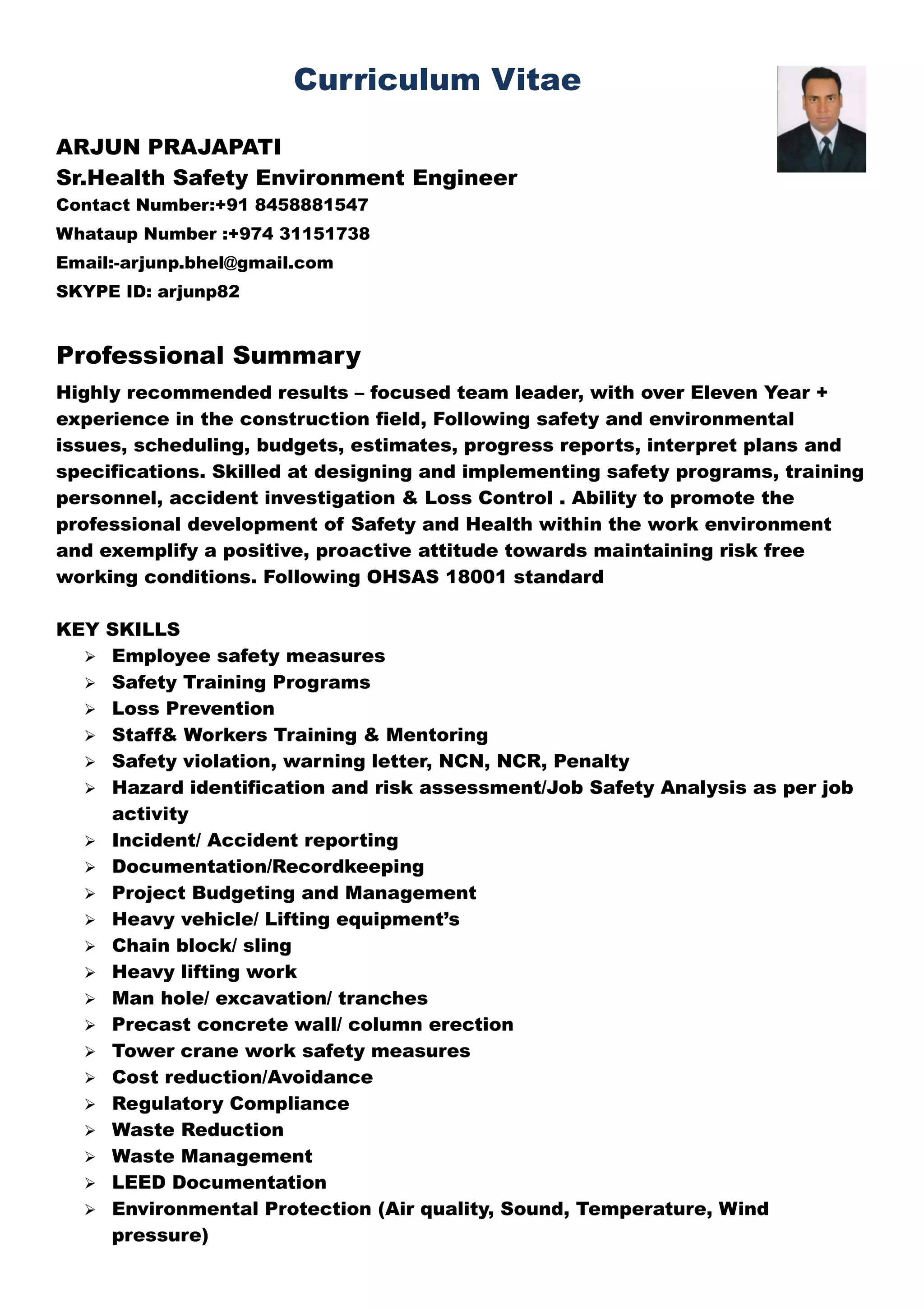 ARJUN.P-(CV) qatarpdf | PDF