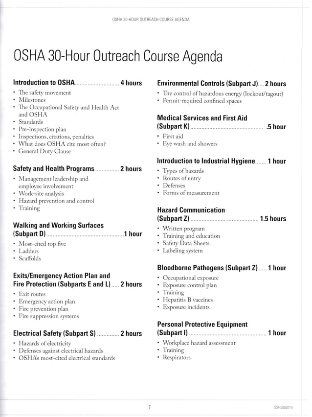 Training Records _OSHA 30Hrs, Nsikak Okosi, updated with objectives | PDF