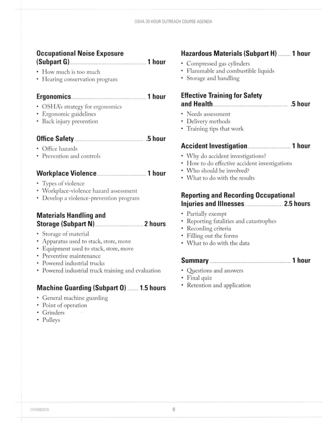 Training Records _OSHA 30Hrs, Nsikak Okosi, updated with objectives | PDF