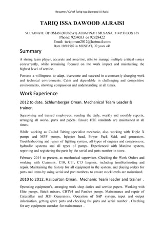 TARIQ AL RAISI CV | DOCX