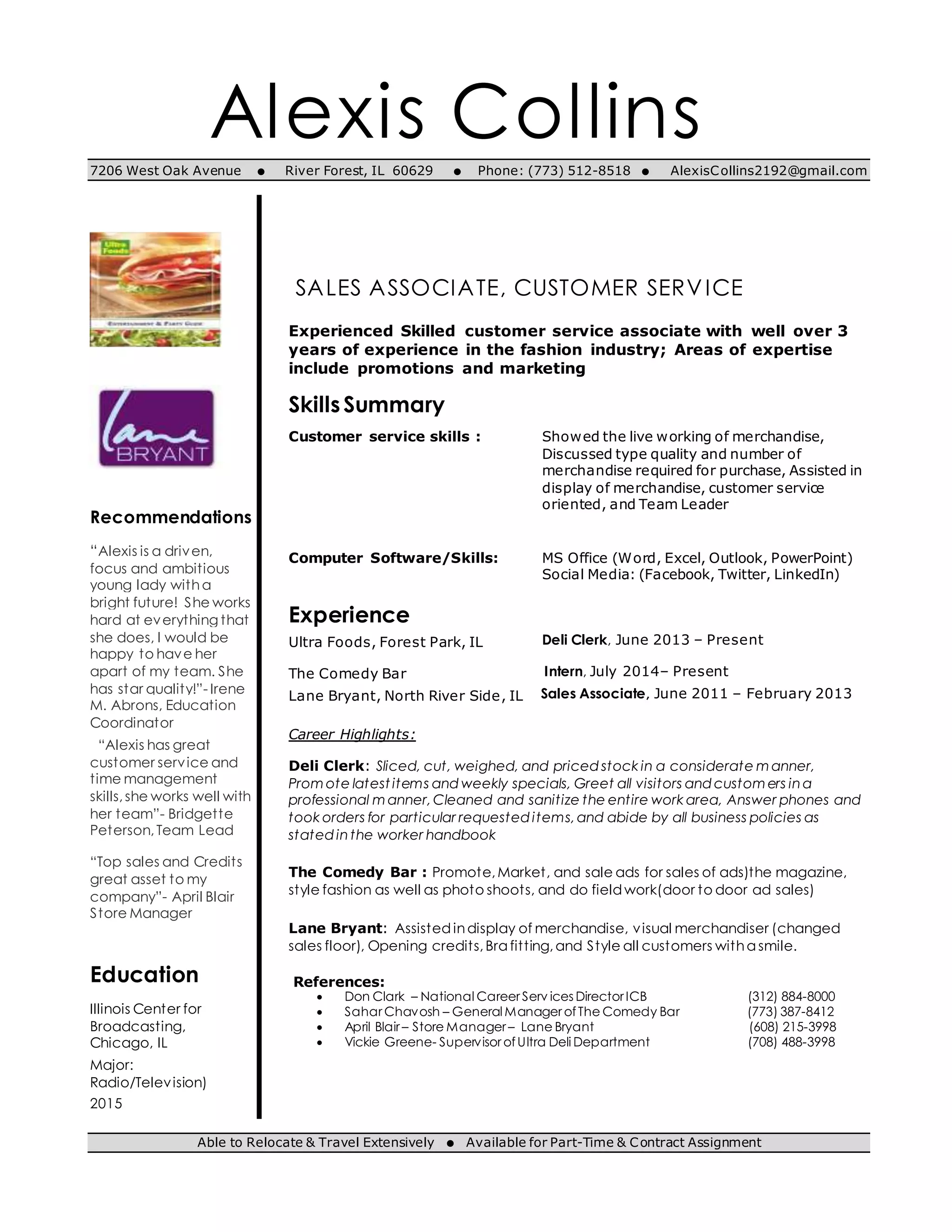 Alexis Collins RESUME FINAL1 | DOCX