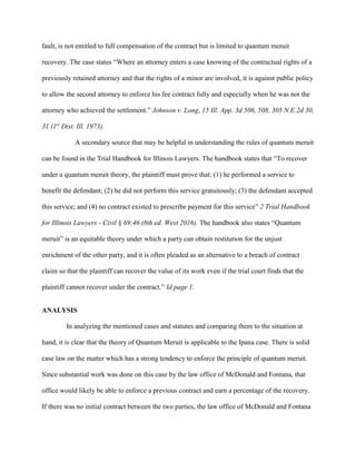 Quantum Meruit memo | PDF