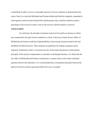 Quantum Meruit memo | PDF