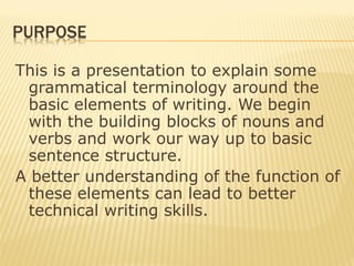 Some grammar explanations for writers | PPT