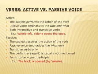 Some grammar explanations for writers | PPT