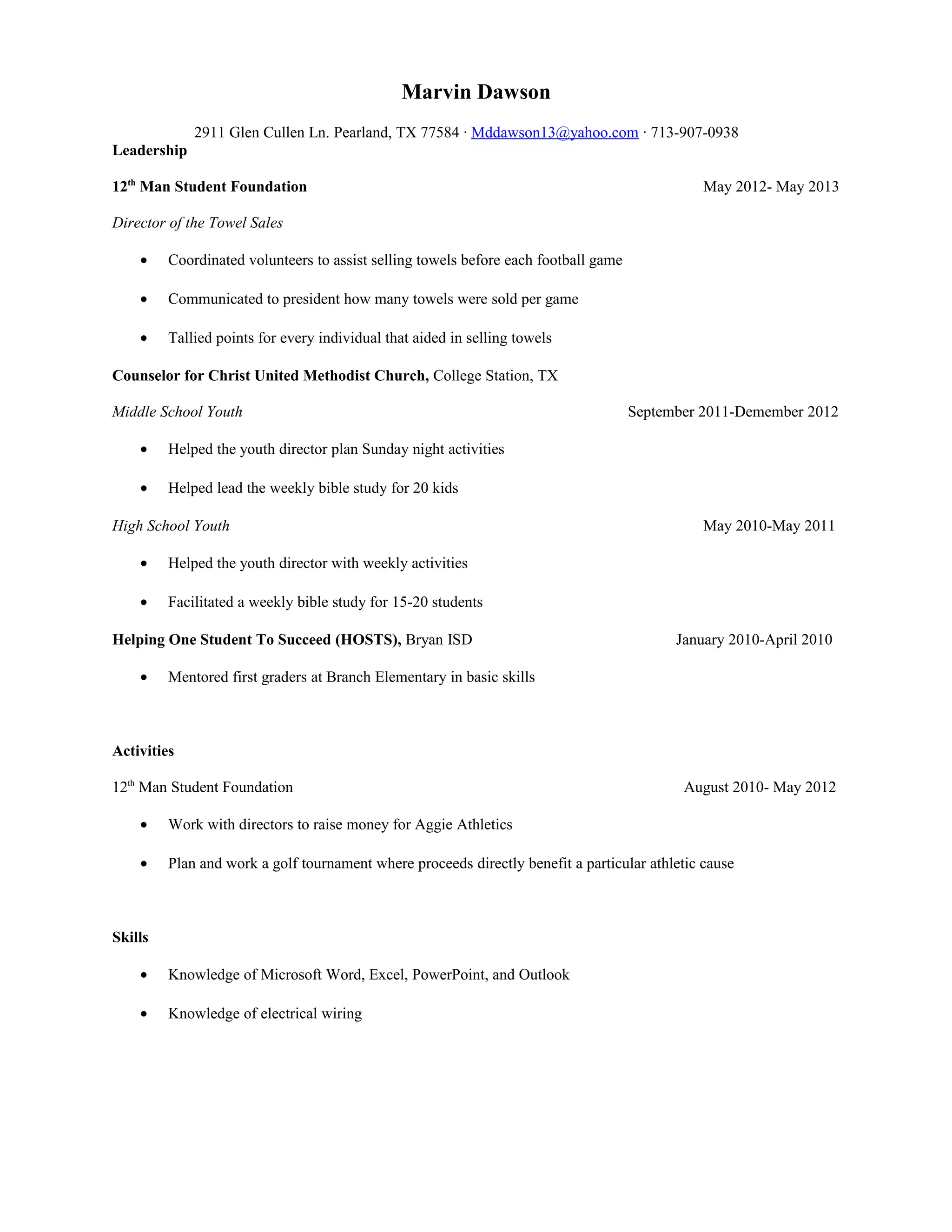 resume- short | DOC