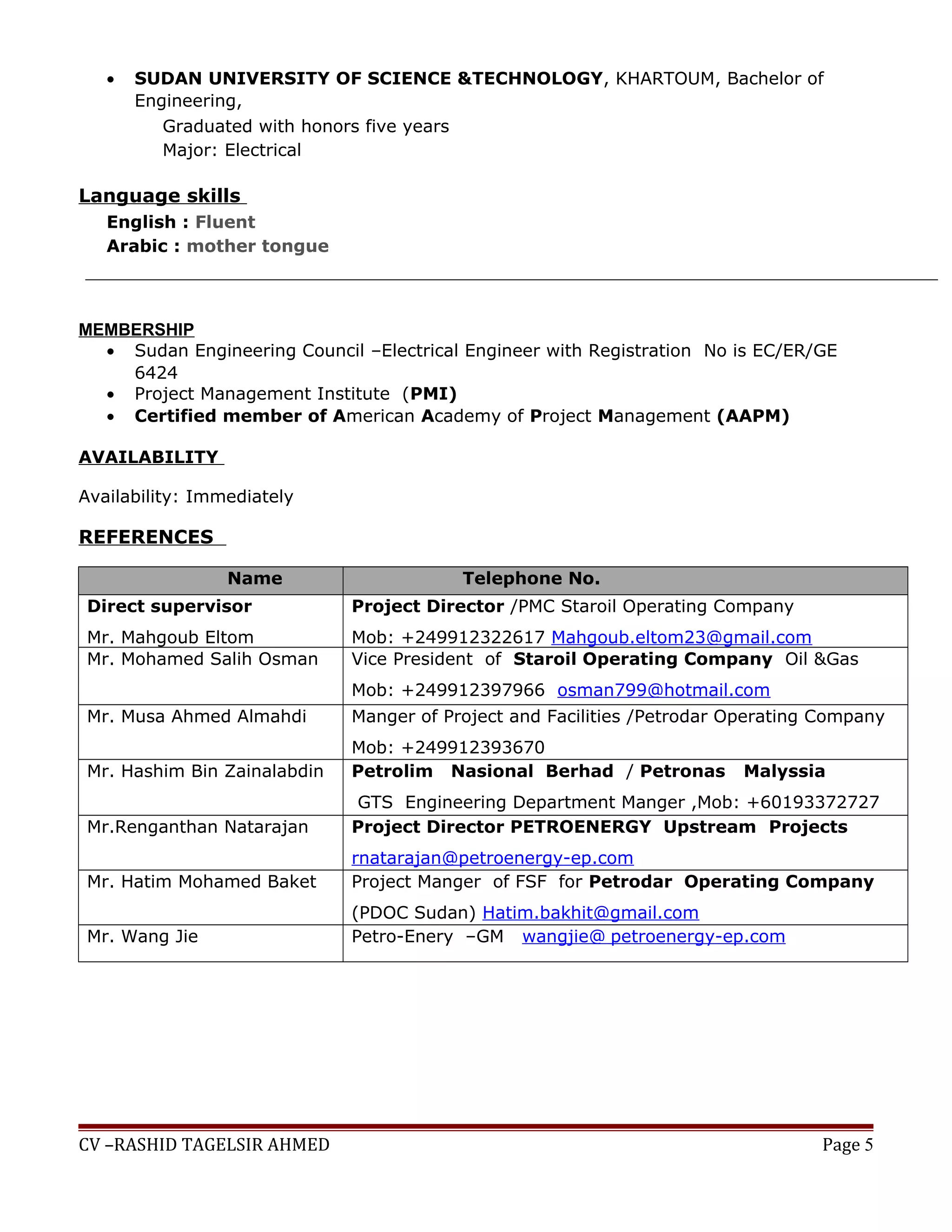 cv Rashid Tagelsir updated . -2016 | DOC