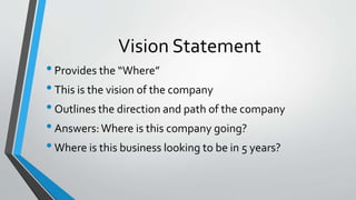 Business Vision and Market Plan | PPT