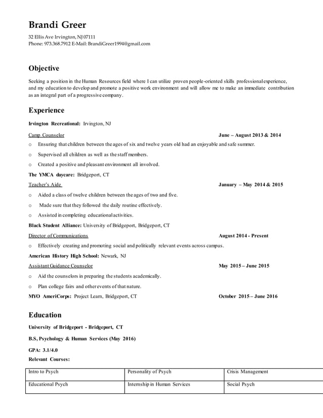 Brandi's Resume | DOCX | Education