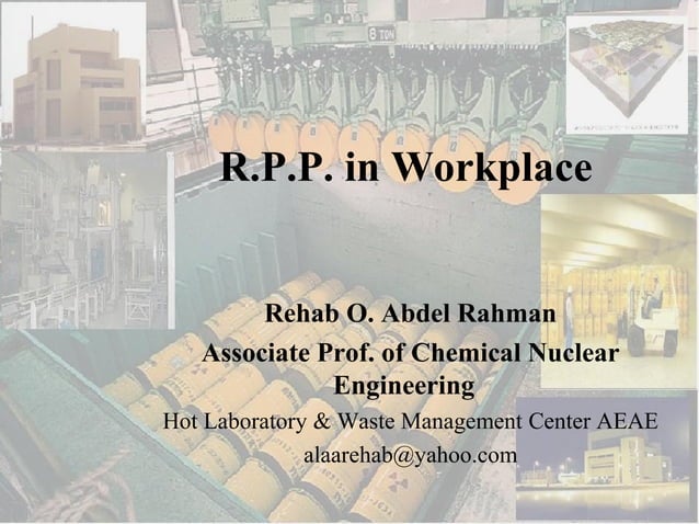 radiation protection program in workplace | PPT