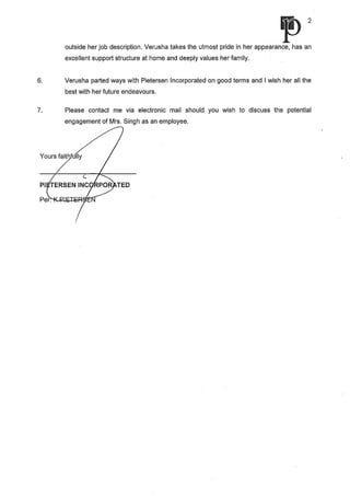 verusha- recommendation | PDF